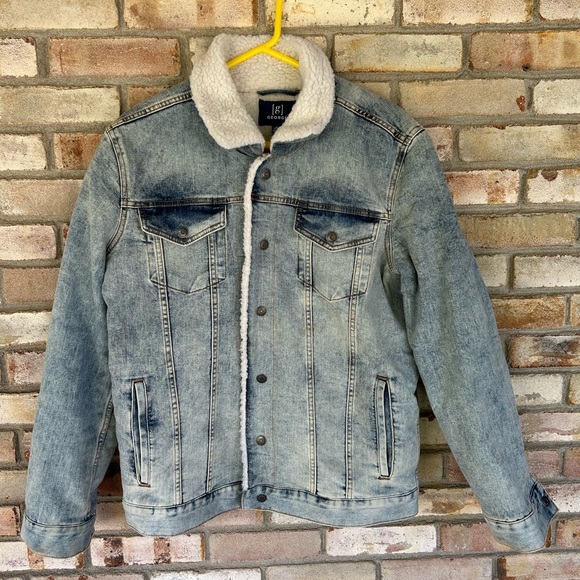 George | Jackets & Coats | Denim Sherpa Jacket | Poshmark